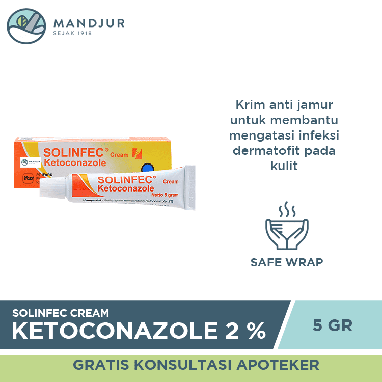 Solinfec Cream 5 g - Krim Gatal Kulit Infeksi Jamur — Apotek Mandjur
