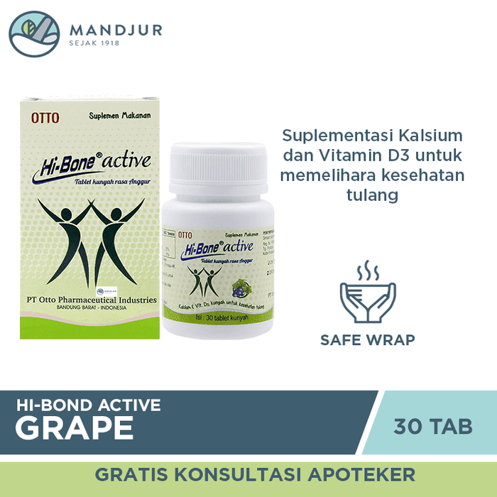 Hi-Bone Active Grape 30 Tablet — Apotek Mandjur