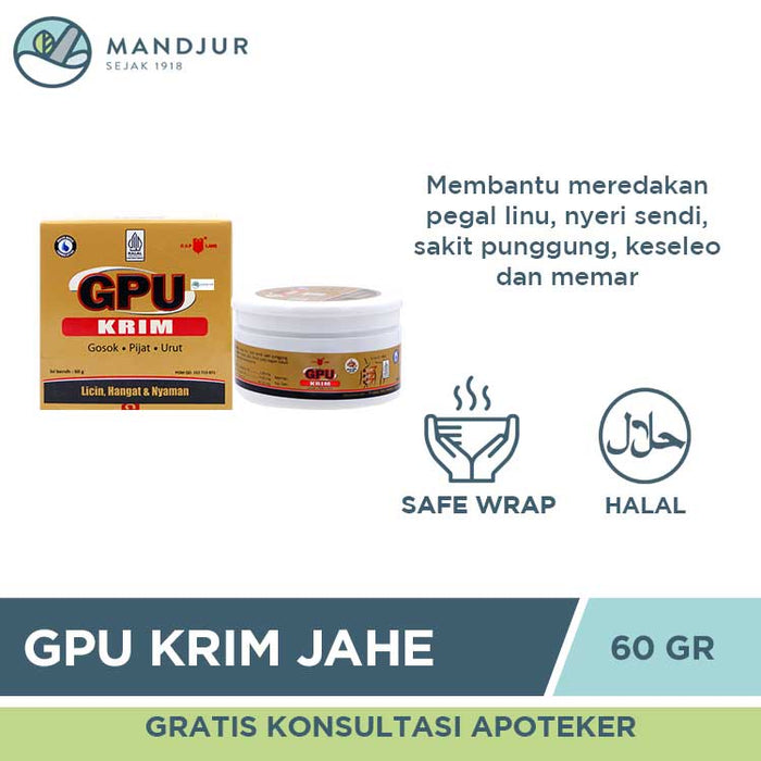GPU Krim Jahe 60 Gr — Apotek Mandjur