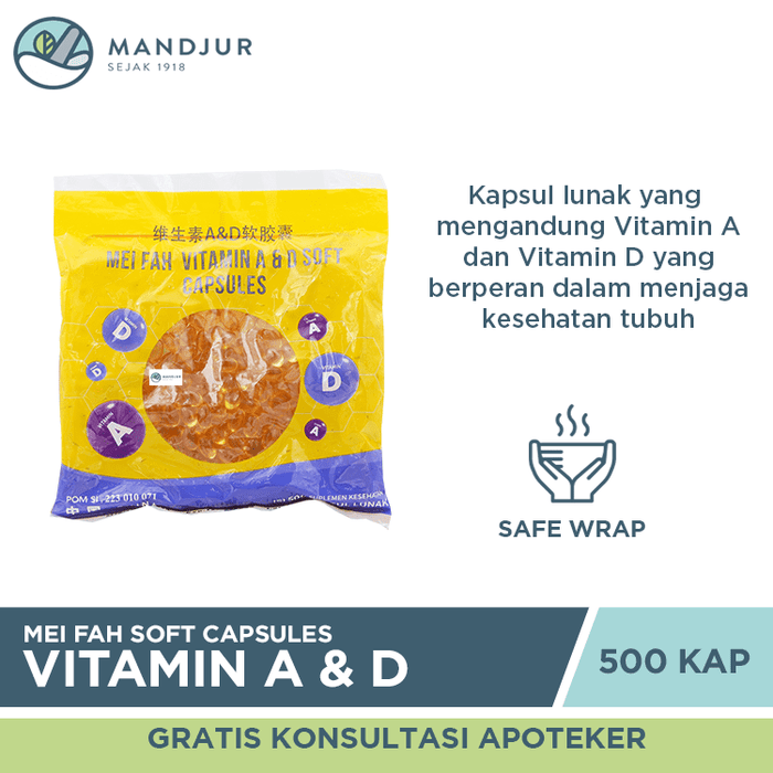Mei Fah Vitamin A & D Soft Capsule — Apotek Mandjur