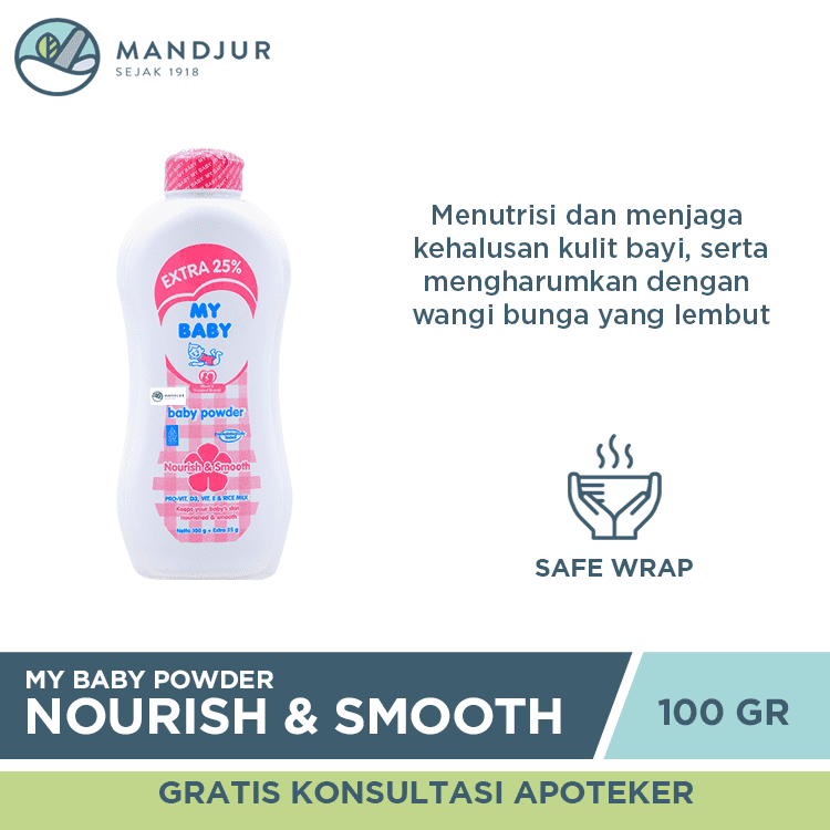 My Baby Powder Nourish & Smooth 100 Gr — Apotek Mandjur