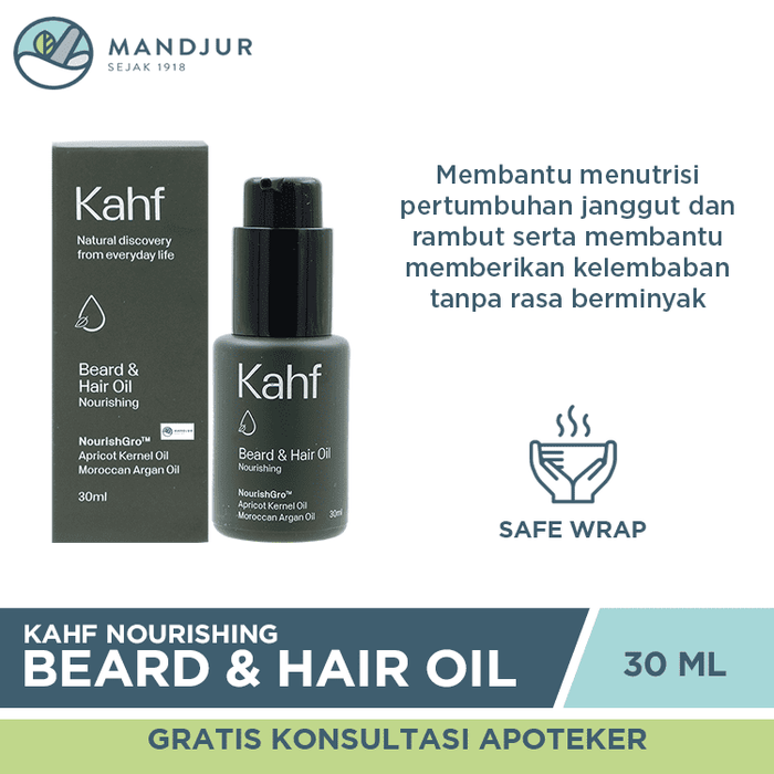 Kahf Nourishing Beard & Hair Oil 30 mL — Apotek Mandjur