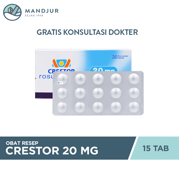Crestor 20 mg 15 Tablet — Apotek Mandjur