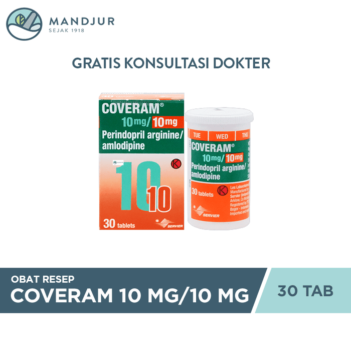 Coveram 10 mg/10 mg 30 Tablet — Apotek Mandjur