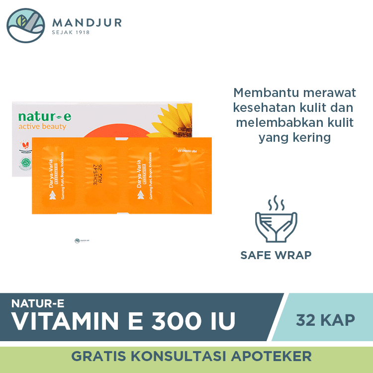 Natur E Natural Vitamin E 300 IU Isi 32 Kapsul — Apotek Mandjur