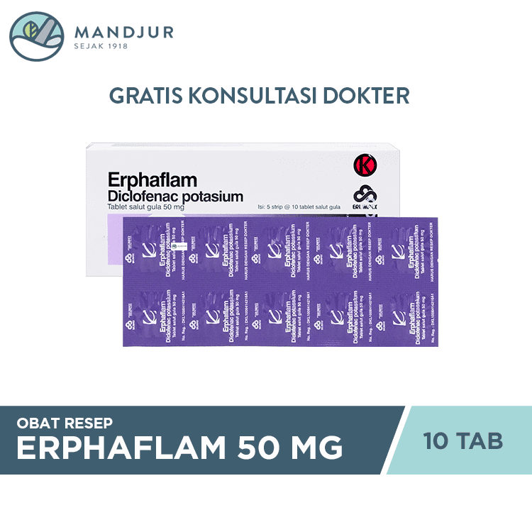 Erphaflam 50 mg 10 Tablet — Apotek Mandjur