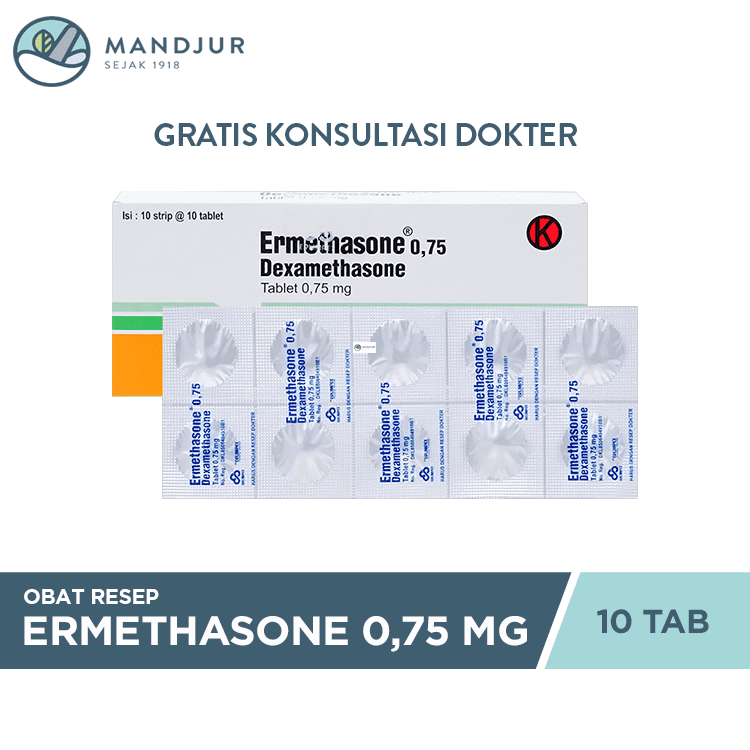 Ermethasone 0.75 mg 10 Tablet — Apotek Mandjur