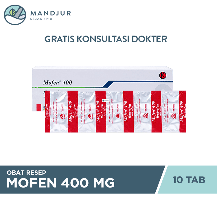 Mofen 400 mg 10 Tablet — Apotek Mandjur