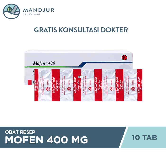 Mofen 400 mg 10 Tablet — Apotek Mandjur