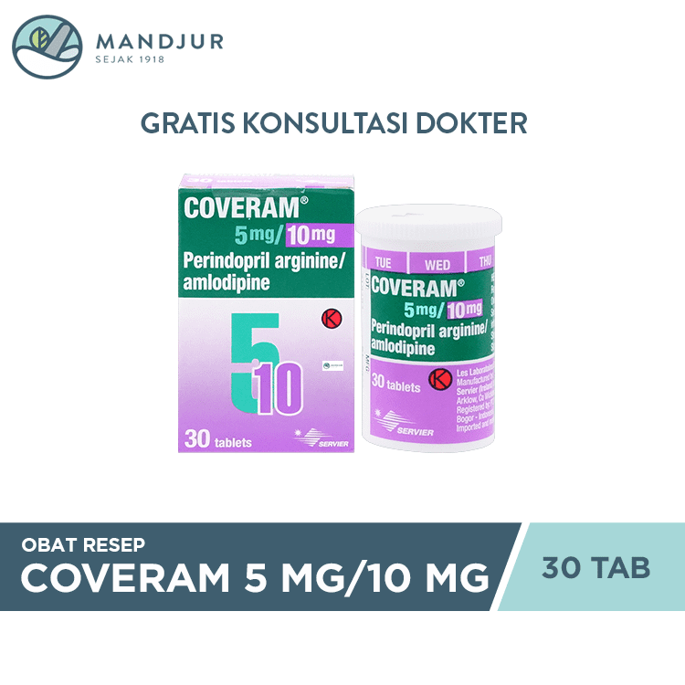 Coveram 5 mg/10 mg 30 Tablet — Apotek Mandjur