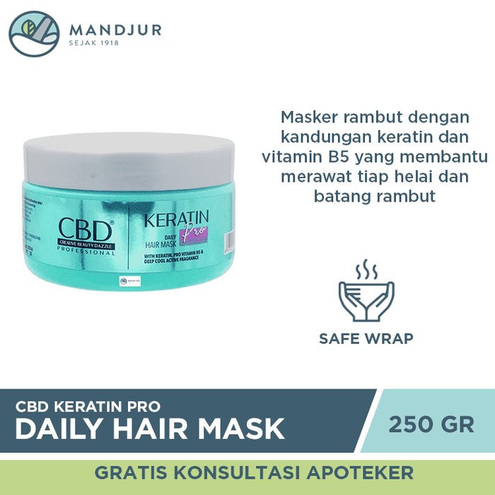 CBD Keratin Pro Daily Hair Mask 250 Gr — Apotek Mandjur
