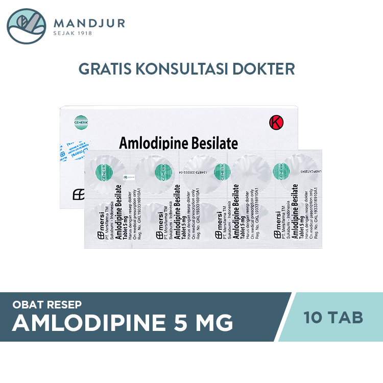 Amlodipine 5 Mg Strip 10 Tablet — Apotek Mandjur
