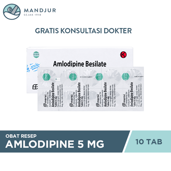 Amlodipine 5 Mg Strip 10 Tablet — Apotek Mandjur