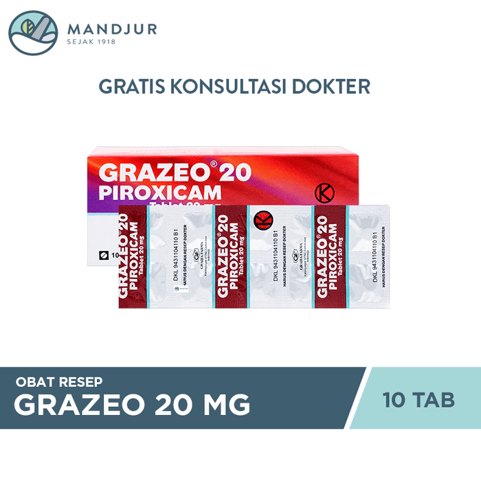 Grazeo 20 mg 10 Tablet — Apotek Mandjur