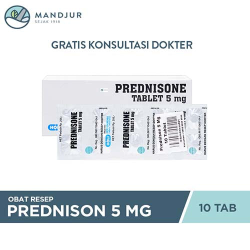Prednison 5 Mg 10 Tablet — Apotek Mandjur