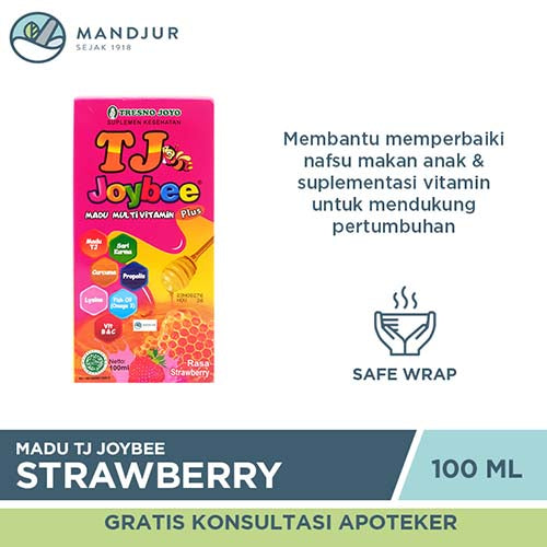 Madu TJ Joybee Strawberry 100 mL — Apotek Mandjur