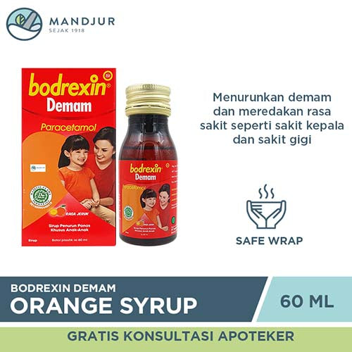 Bodrexin Demam Orange Sirup 60 mL — Apotek Mandjur