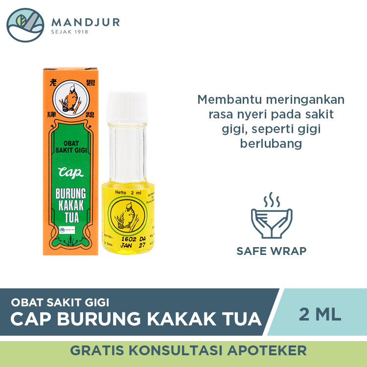 Obat Sakit Gigi Cap Burung Kakak Tua — Apotek Mandjur