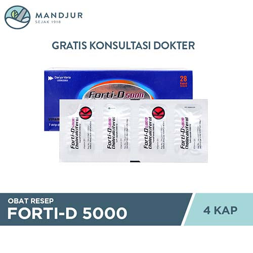 Forti-D 5000 Vitamin D3 4 Kapsul Lunak — Apotek Mandjur