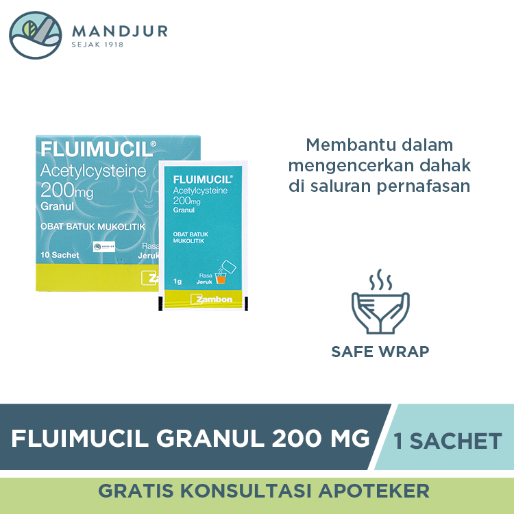 Fluimucil Granul 200 Mg — Apotek Mandjur