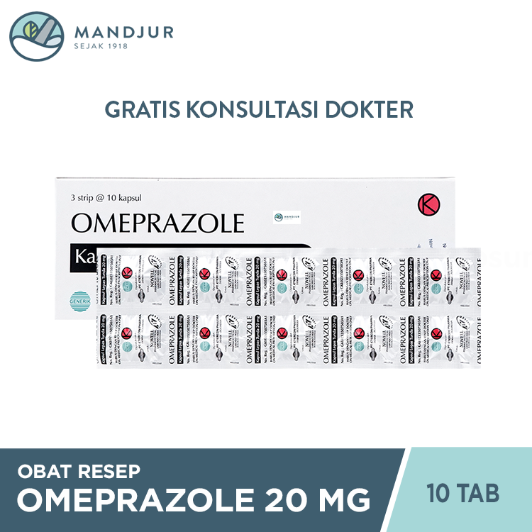 Omeprazole Novell 20 Mg 10 Tablet — Apotek Mandjur