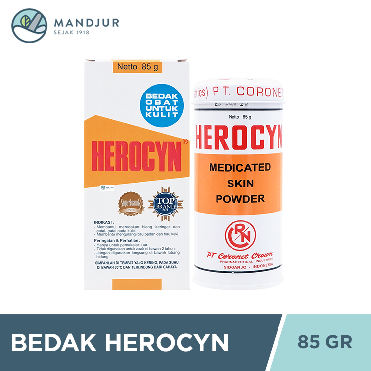 Bedak Herocyn 85 g — Apotek Mandjur