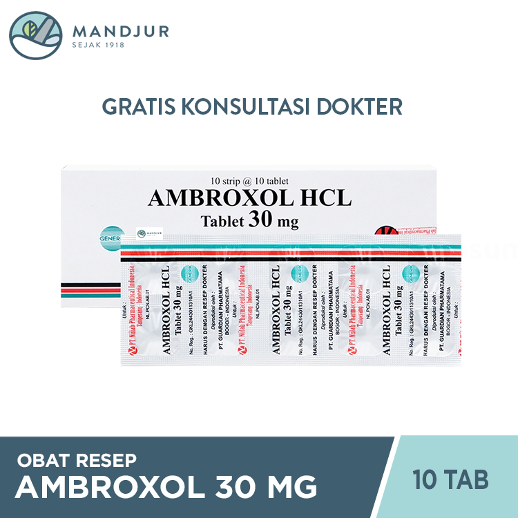Ambroxol 30 mg Strip 10 Tablet — Apotek Mandjur