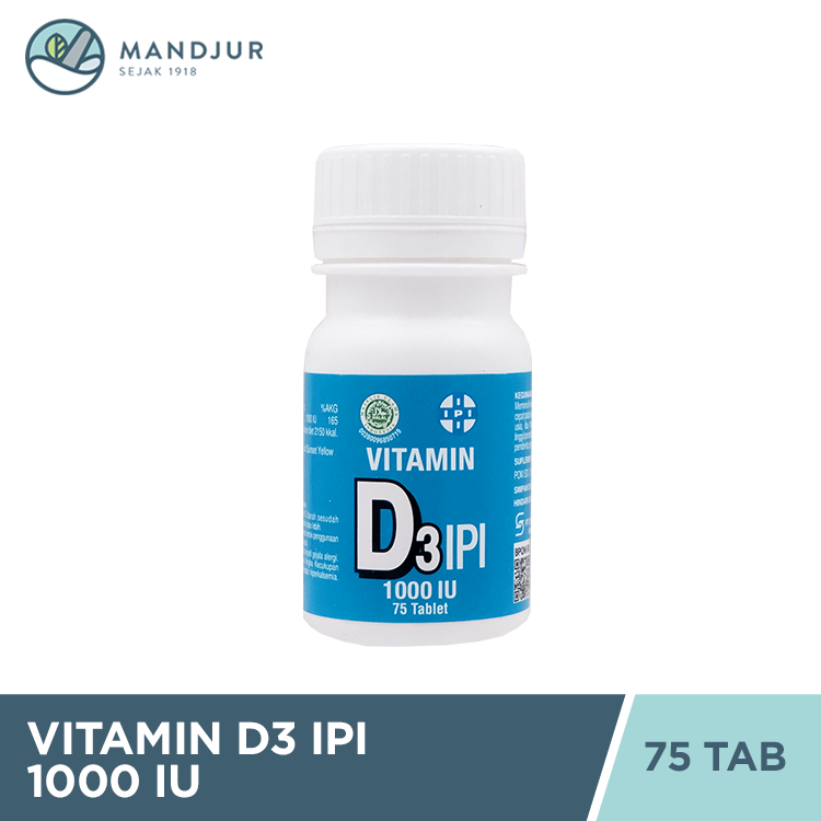 IPI Vitamin D3 1000 IU 75 Tablet — Apotek Mandjur