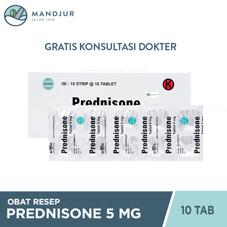 Prednison 5 Mg 10 Tablet — Apotek Mandjur