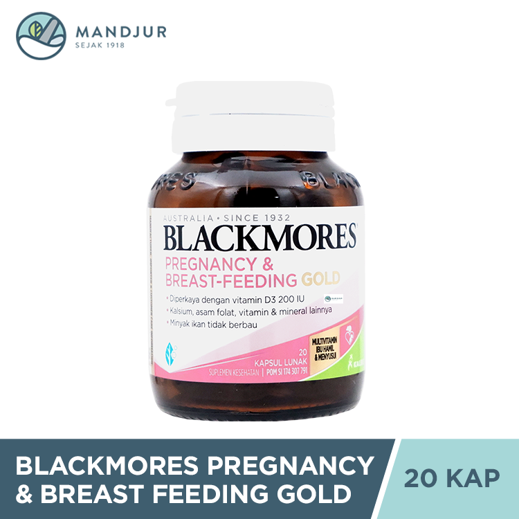 Blackmores Pregnancy & Breastfeeding Gold - Isi 20 Kapsul — Apotek Mandjur