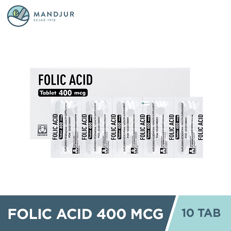 Folic Acid 400 mcg 10 Tablet — Apotek Mandjur