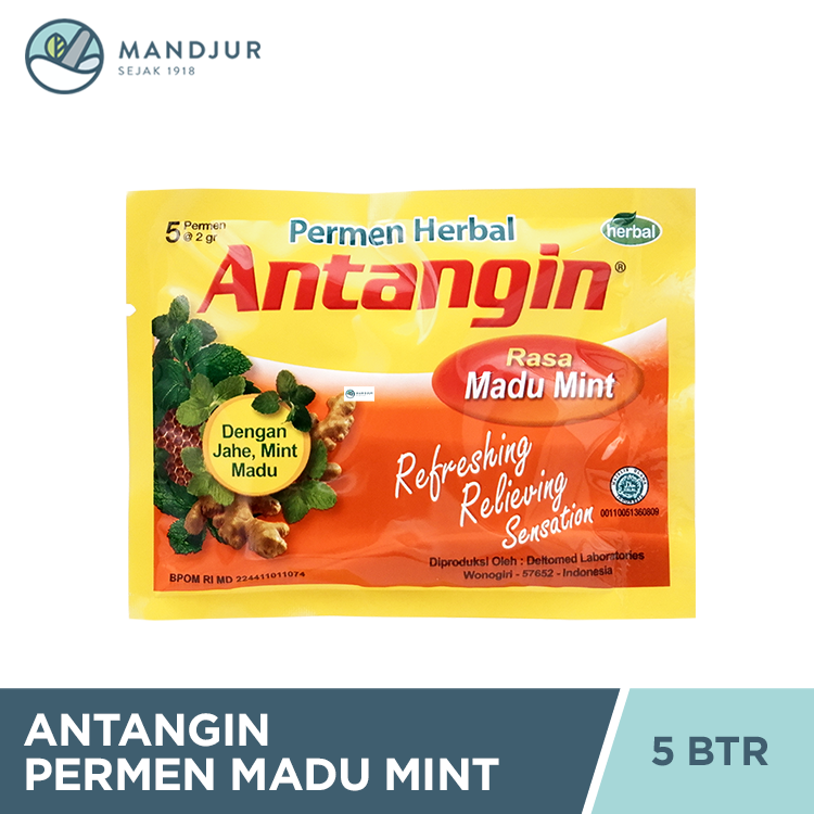 Permen Antangin Madu Mint Sachet 5 Butir — Apotek Mandjur