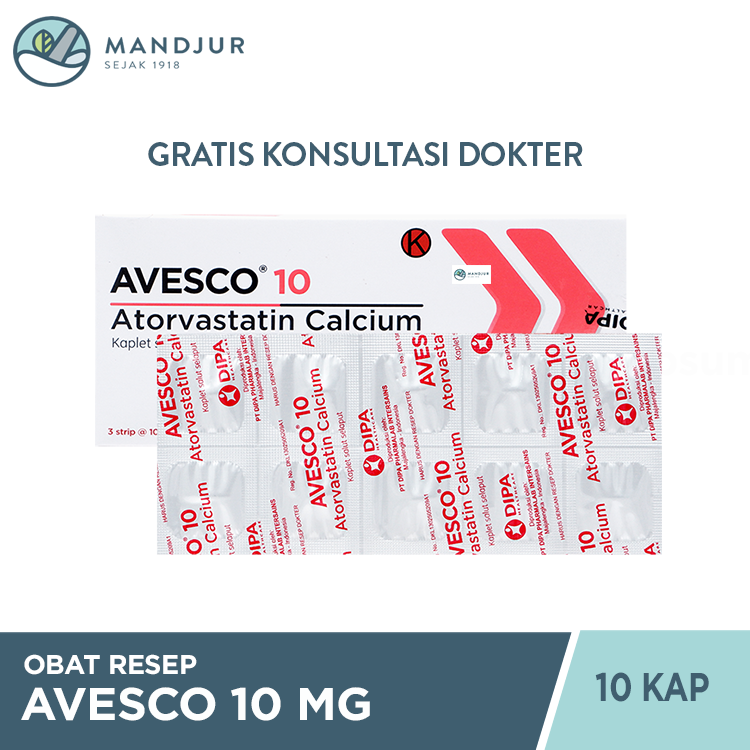 Avesco 10 mg 10 Kaplet — Apotek Mandjur