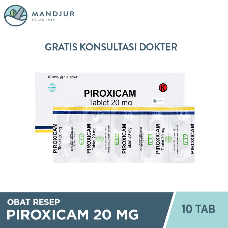 Piroxicam Trifa 20 Mg Strip 10 Tablet — Apotek Mandjur