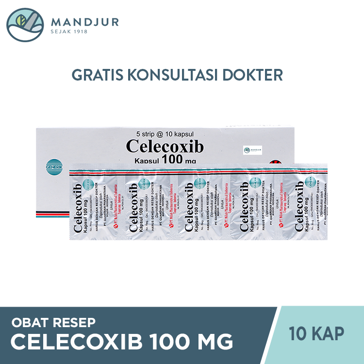 Celecoxib 100 mg 10 kapsul — Apotek Mandjur