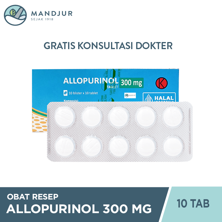 Allopurinol Hexpharm 300 Mg Strip 10 Tablet — Apotek Mandjur