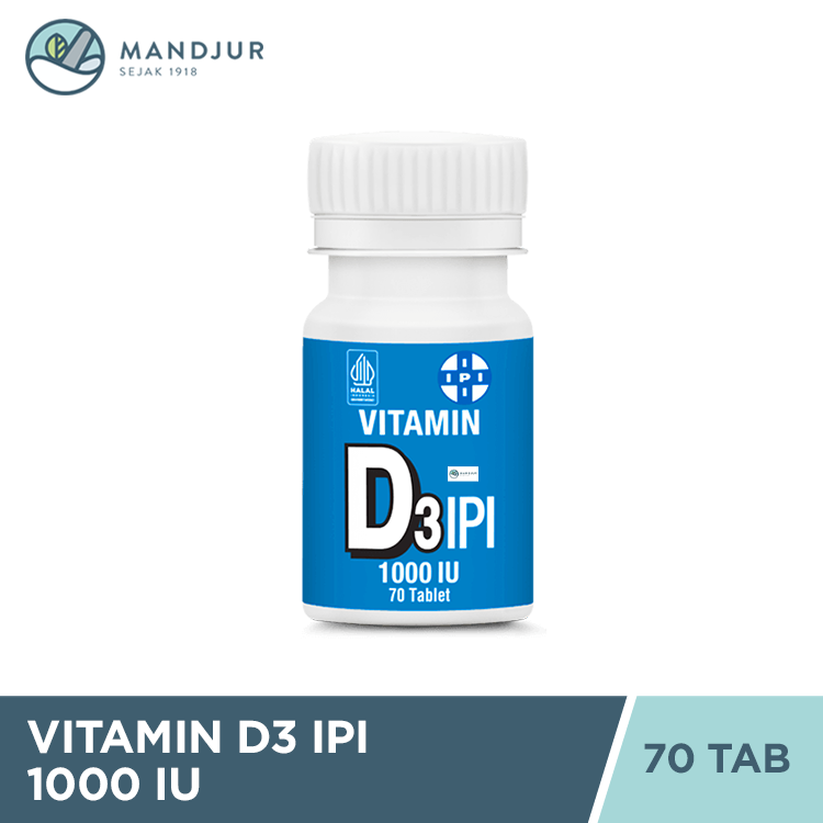 IPI Vitamin D3 1000 IU 70 Tablet — Apotek Mandjur