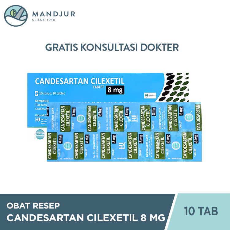 Candesartan Cilexetil Hexpharm Jaya 8 mg 10 Tablet — Apotek Mandjur