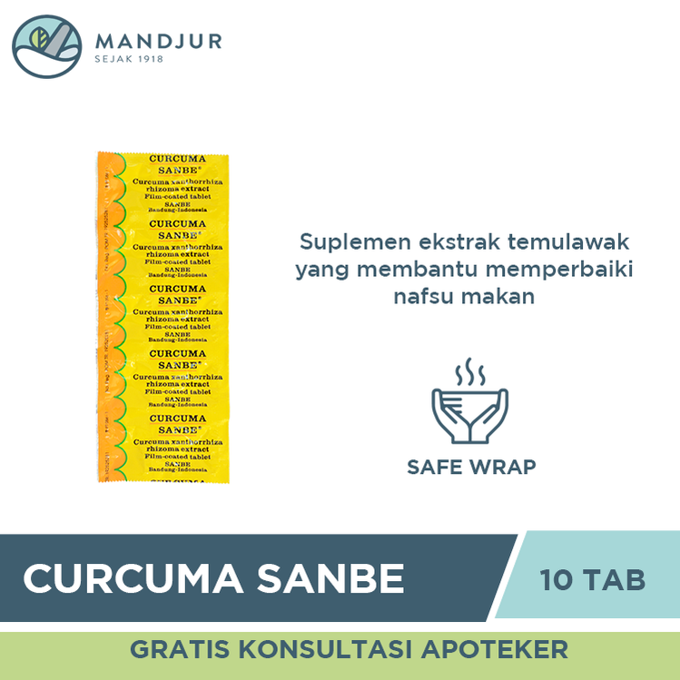 Curcuma Sanbe 10 Tablet — Apotek Mandjur