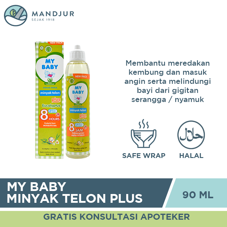 My Baby Minyak Telon Plus 90 Ml — Apotek Mandjur