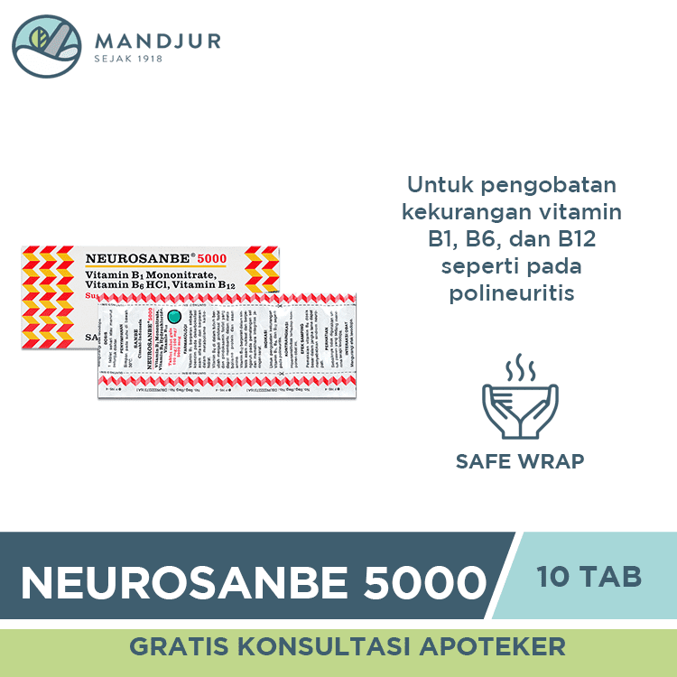 Neurosanbe 5000 10 Tablet — Apotek Mandjur