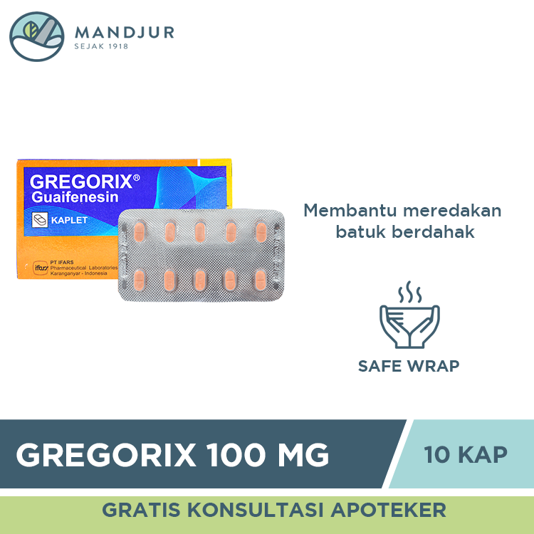 Gregorix 100 mg 10 Kaplet — Apotek Mandjur