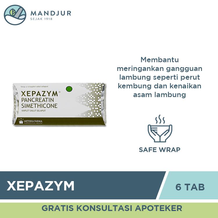 Xepazym Strip 6 Tablet — Apotek Mandjur