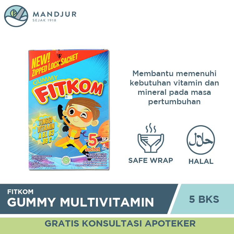 Fitkom Gummy Multivitamin 5 Sachet — Apotek Mandjur