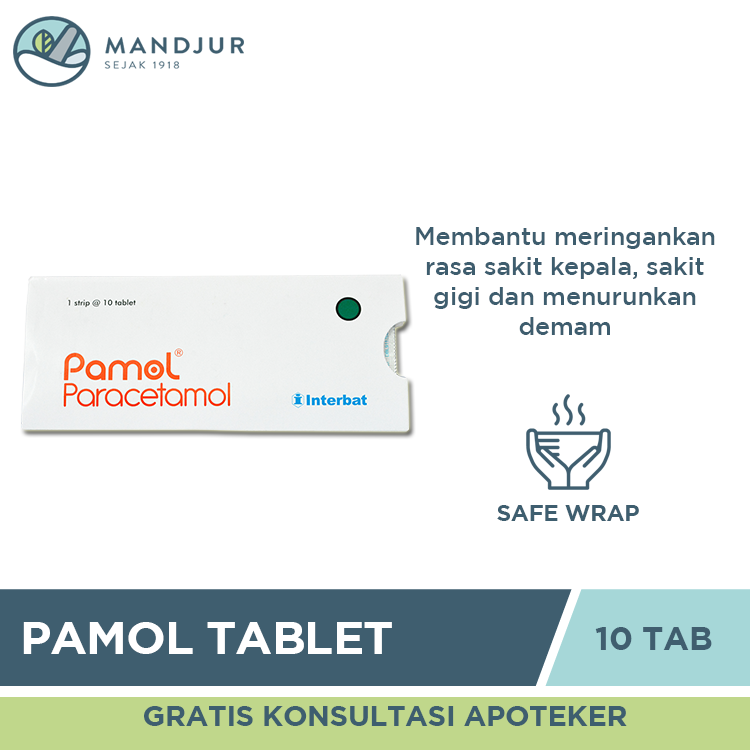 Pamol 500 Mg 10 Tablet — Apotek Mandjur