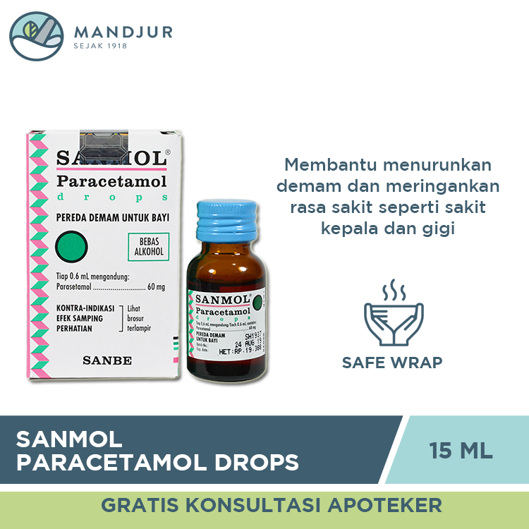 Sanmol Paracetamol Drops (Sanmol Paracetamol Tetes) — Apotek Mandjur
