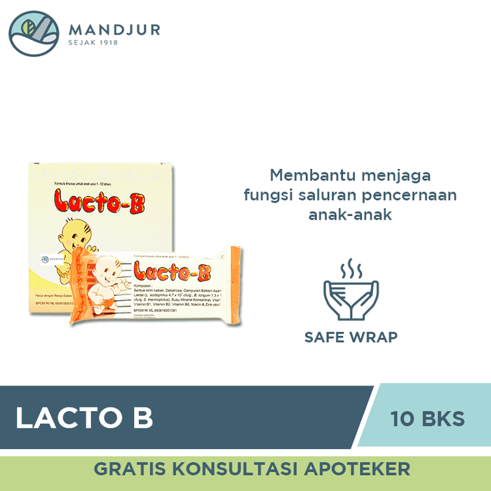 Lacto-B Pack Isi 10 Sachet — Apotek Mandjur